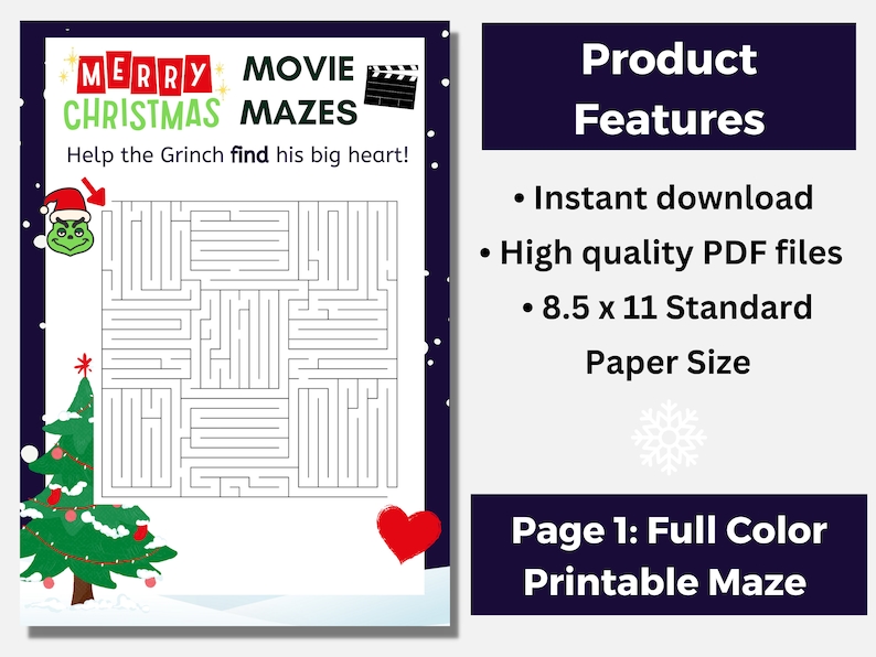 The Grinch Maze Game | Christmas Games for Children, Kids, Students ...