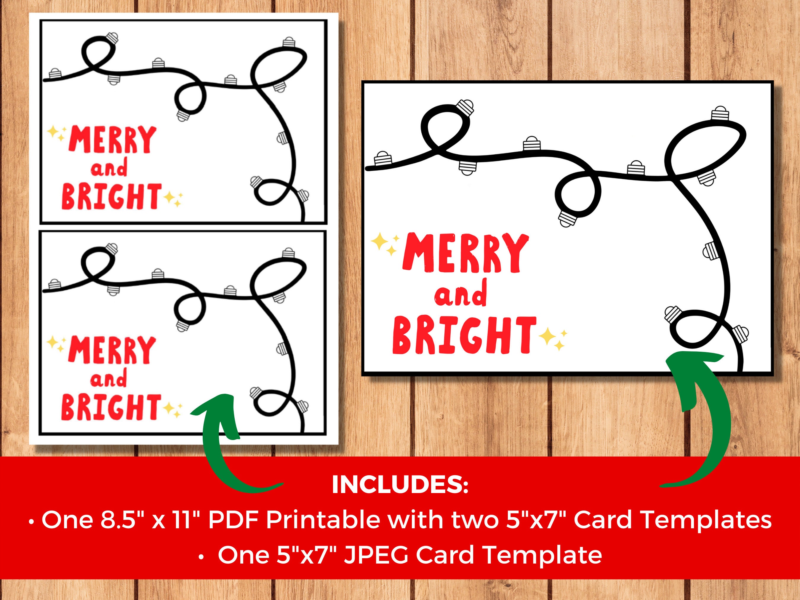 DIY Fingerprint Merry & Bright Christmas Craft for Kids, Printable ...