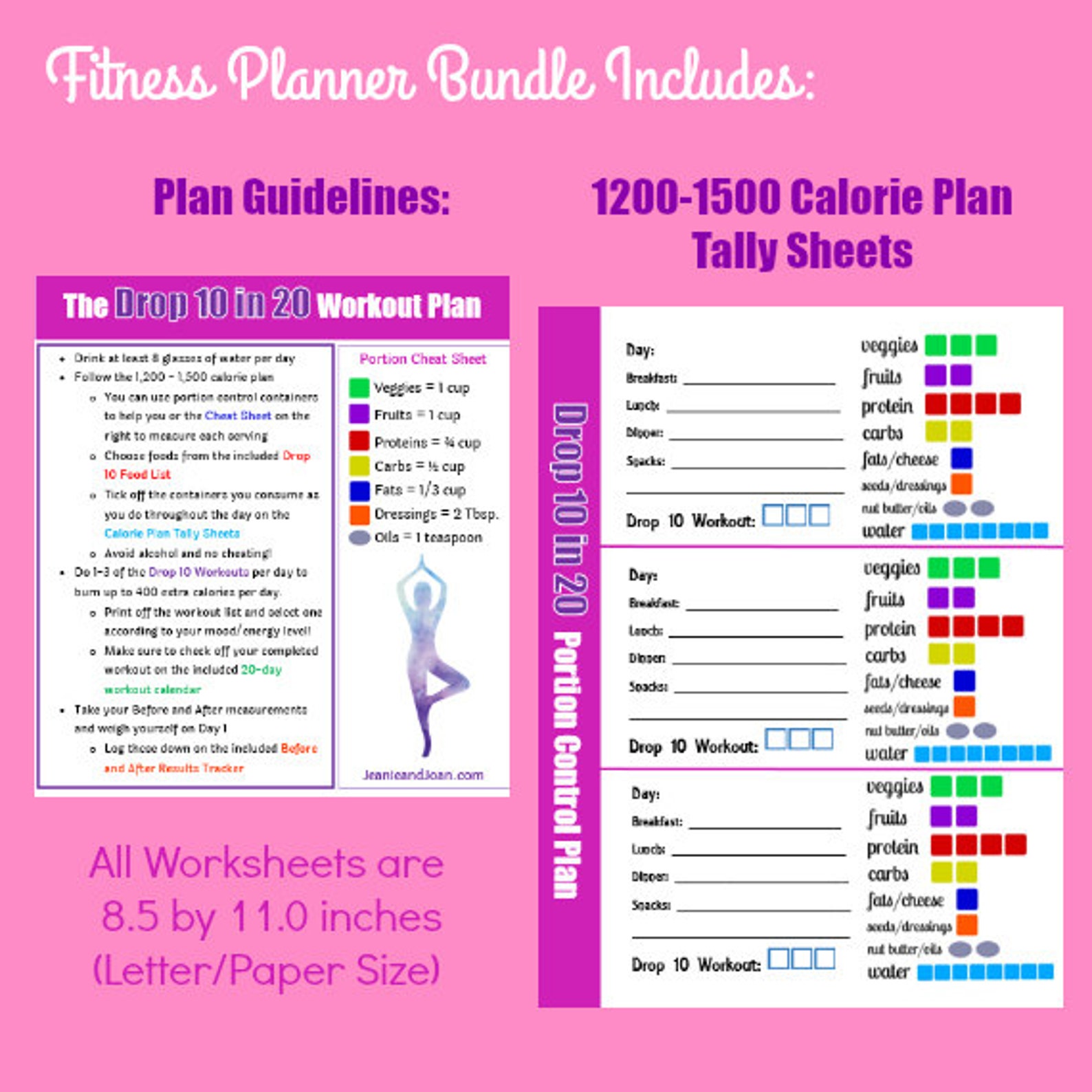 The Drop 10 Workout Plan Bundle: Including Guidelines, Portion Control ...