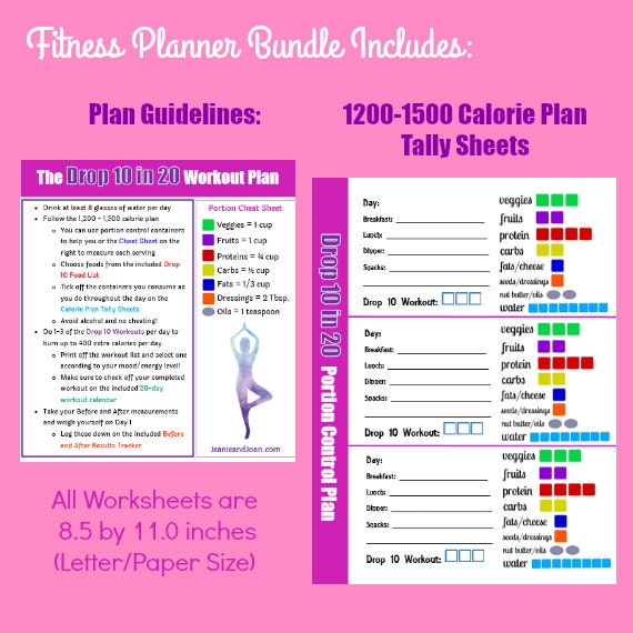 The Drop 10 Workout Plan Bundle: Including Guidelines, Portion Control ...