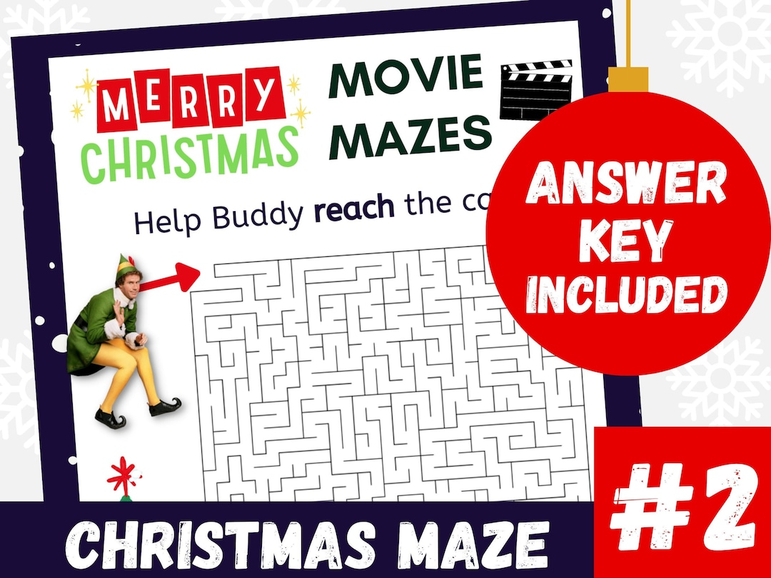 Christmas Buddy the Elf Maze Game | Christmas Games for Children, Kids ...