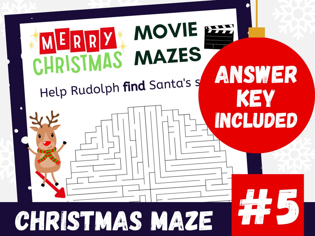 Rudolph the Reindeer Maze Game | Christmas Games for Children, Kids ...