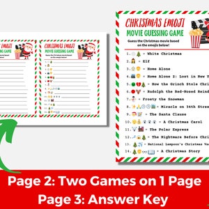Christmas Movie Emoji Game, Christmas Party Emoji Activity, Christmas ...