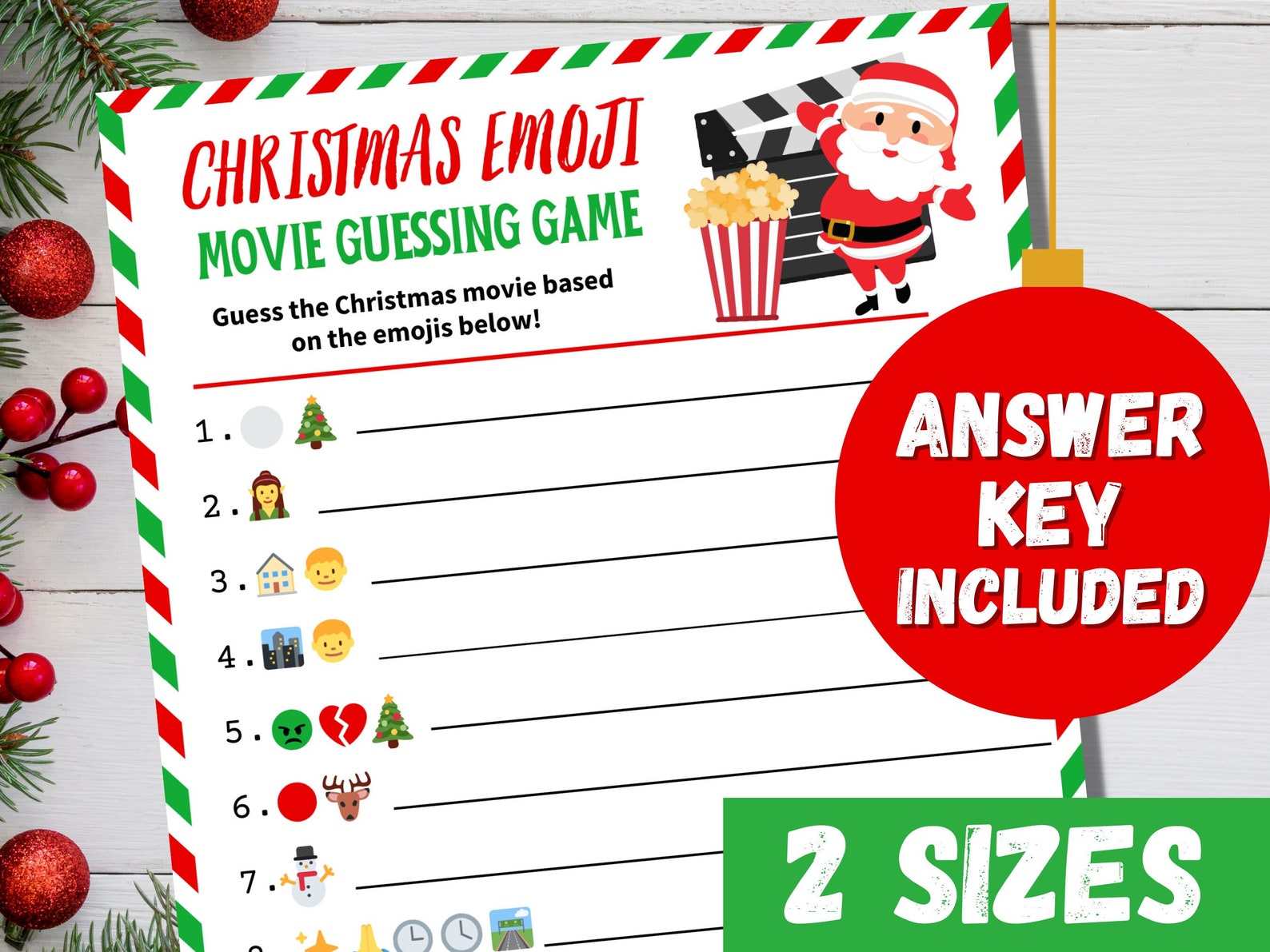 Christmas Movie Emoji Game, Christmas Party Emoji Activity, Christmas ...