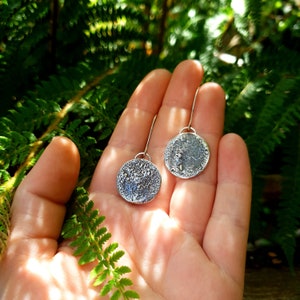 Full Moon Relic Earrings . Sterling Silver. Handmade 'goddess Relics ...