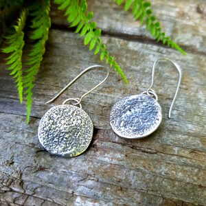 Full Moon Relic Earrings . Sterling Silver. Handmade 'goddess Relics ...