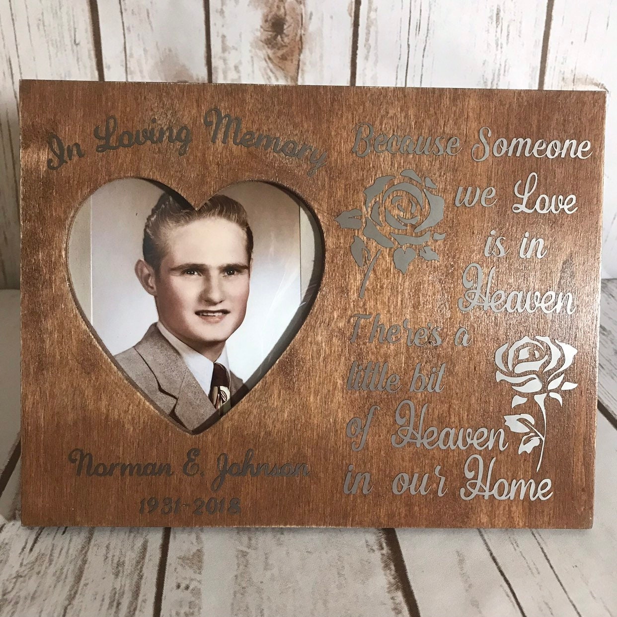 Heaven in Our Home Frame Memorial Personalized Picture Frame - Etsy