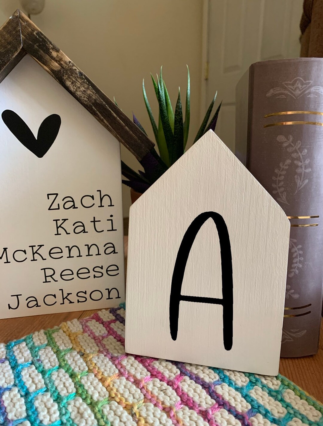 Family Initial House, Rustic Sign, Farmhouse Sign, Signs for Home ...