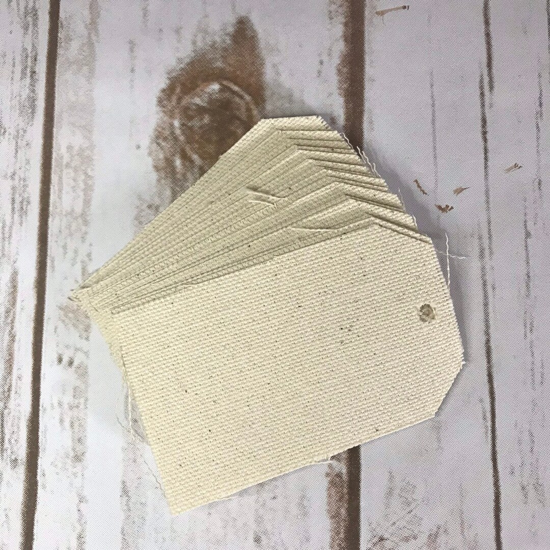 Blank Canvas Tag Pack of 15, Fabric Tag, Natural Canvas Tag, Canvas ...