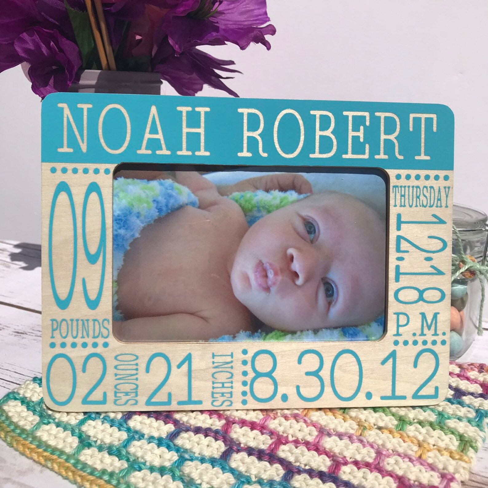 Birth Announcement Personalized Frame 4 X 6 Newborn Frame - Etsy UK