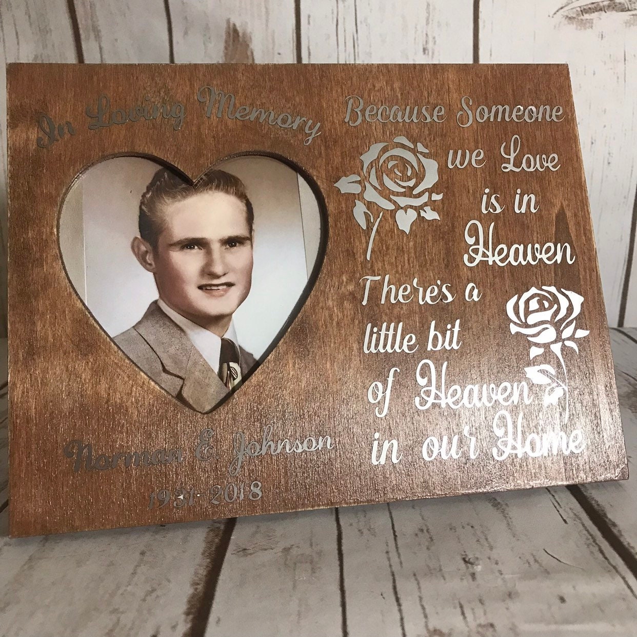 Heaven in Our Home Frame Memorial Personalized Picture Frame - Etsy