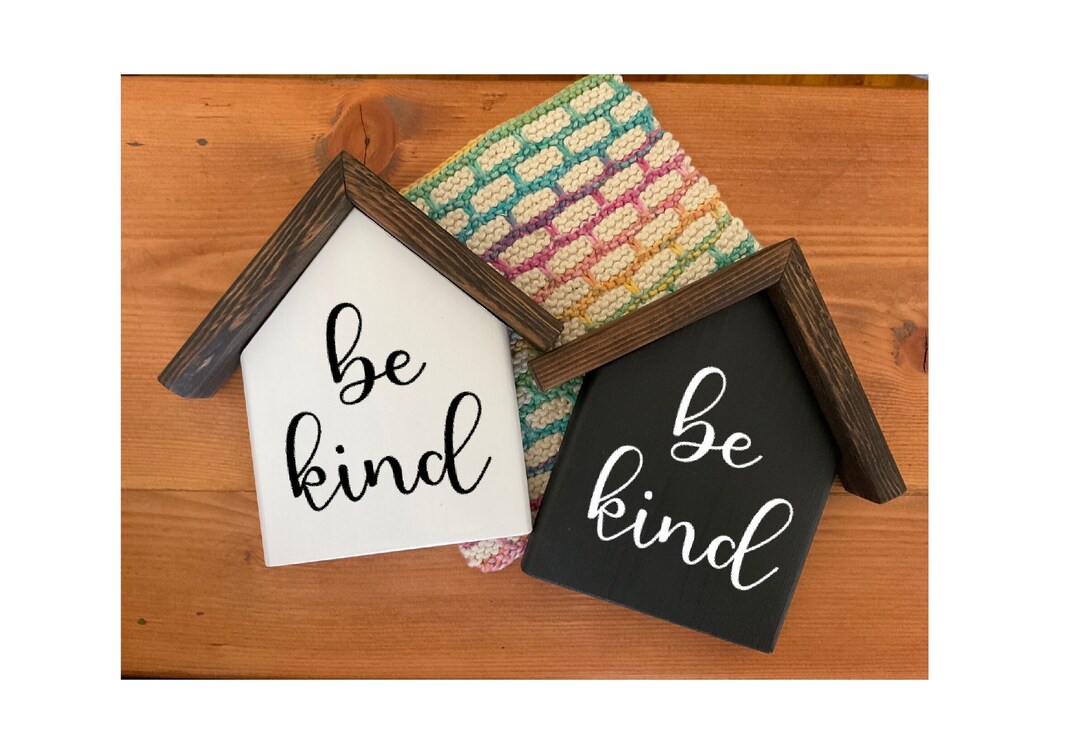 Be Kind Wood House, Farmhouse Decor, Gallery Wall, House Warming Gift ...