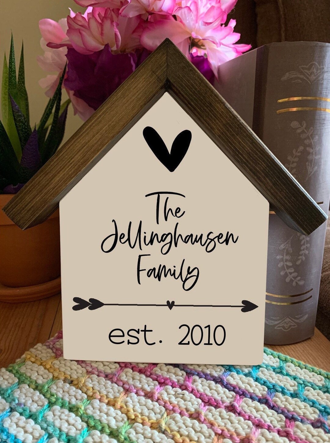 Family Established Sign, Farmhouse Sign, Little House, House Warming ...