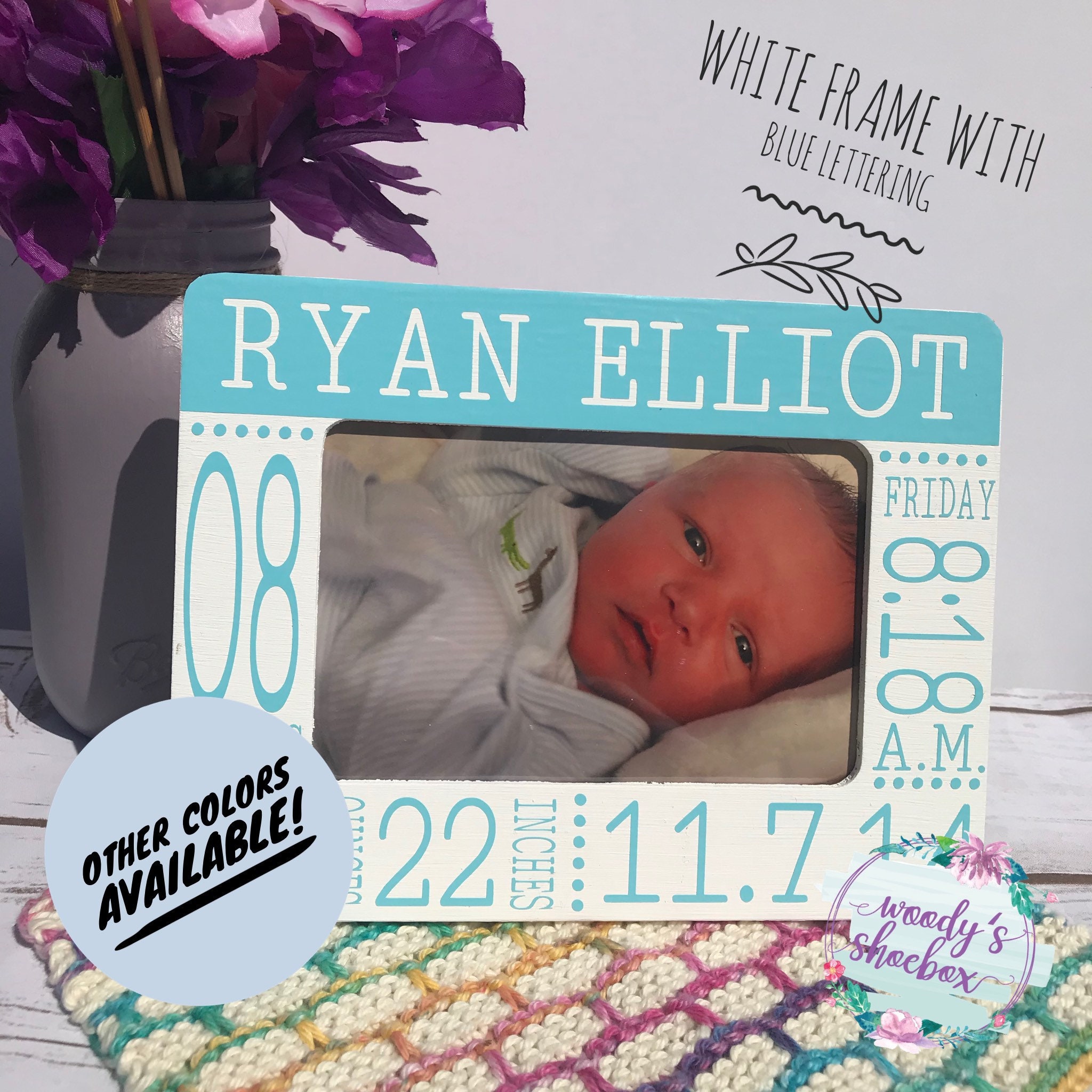Birth Announcement Personalized Frame 4 X 6 Newborn Frame - Etsy UK