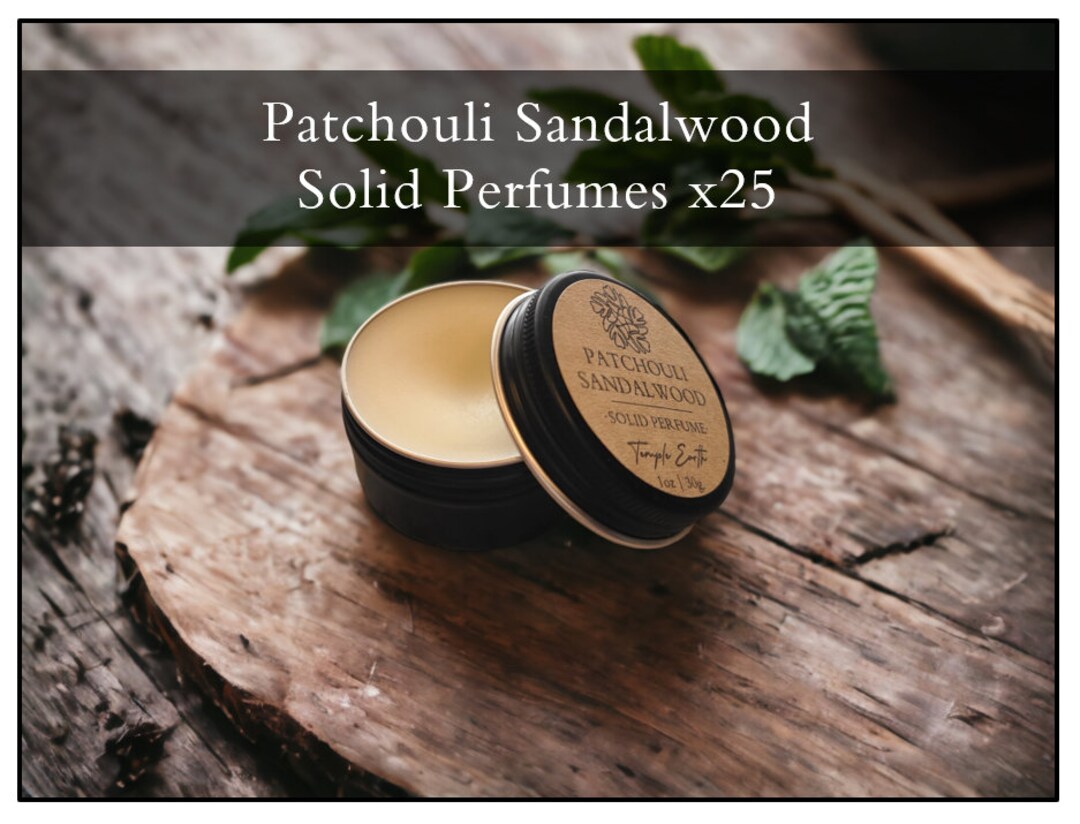 Organic Solid Perfume Bulk Order 25 Perfumes Patchouli Sandalwood Scent - Etsy