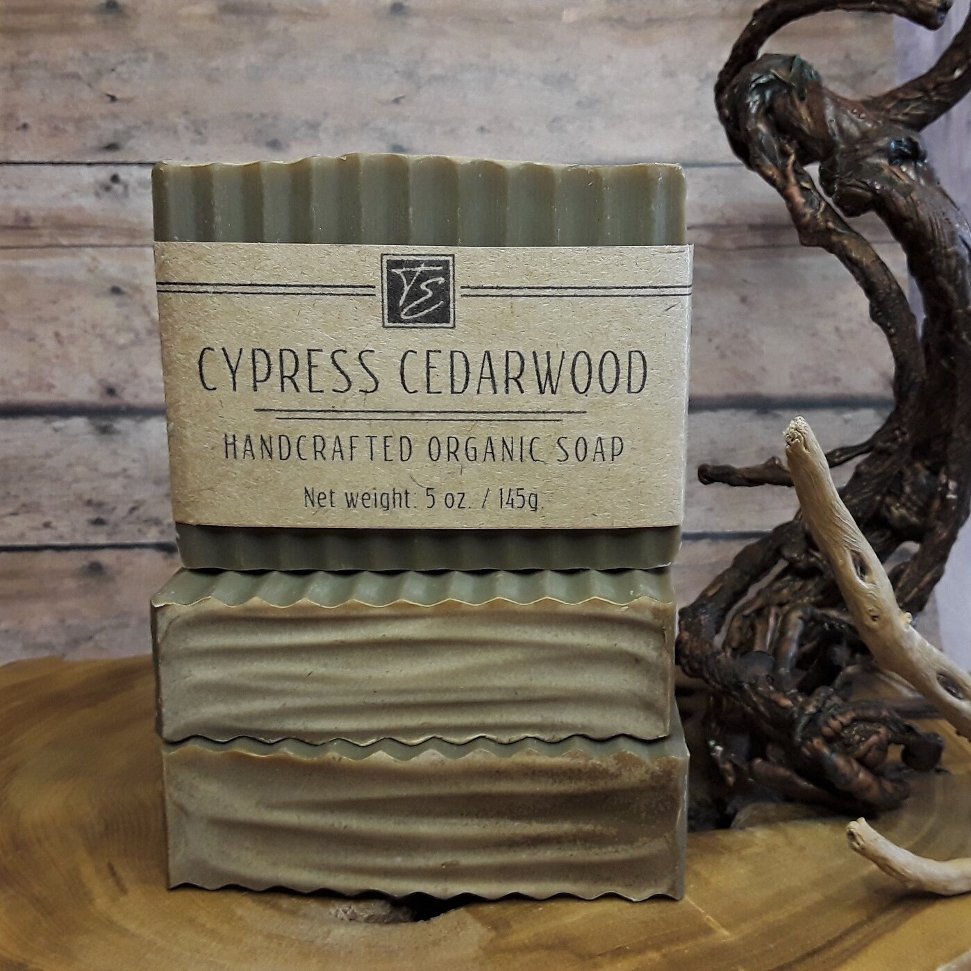 Cypress Cedarwood with Cocoa Butter (5 oz.) - Handcrafted Organic Soap