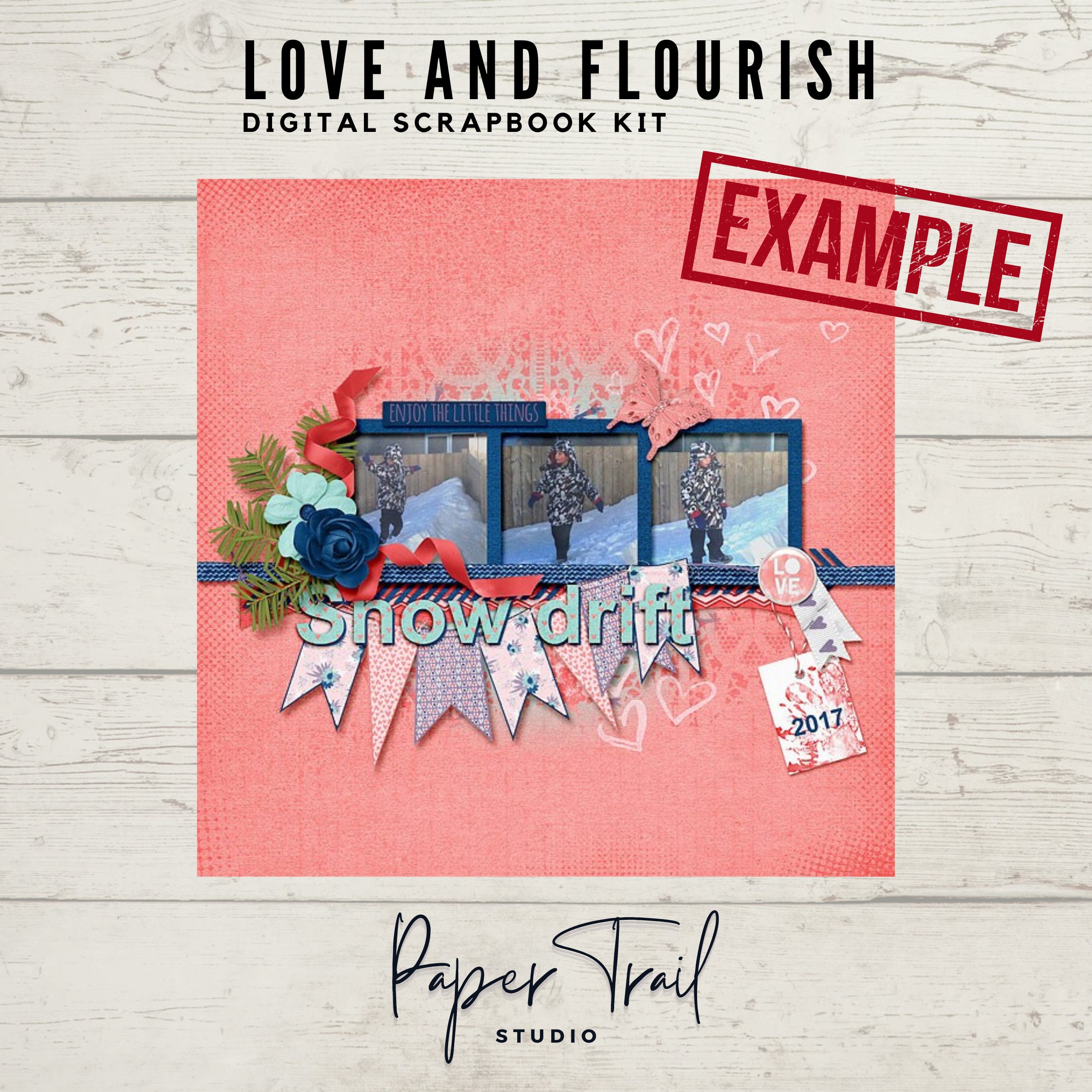 Floral Digital Scrapbooking, Love and Flourish Digital Scrapbooking ...