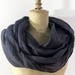 Linen Infinity Scarf From Charcoal Grey, Pure Linen Wrap Shawl, Light ...