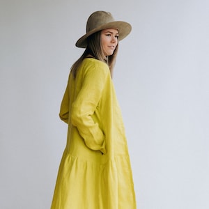 Linen Duster 'leigh-long', Long Linen Duster, Womens Jacket, Linen ...