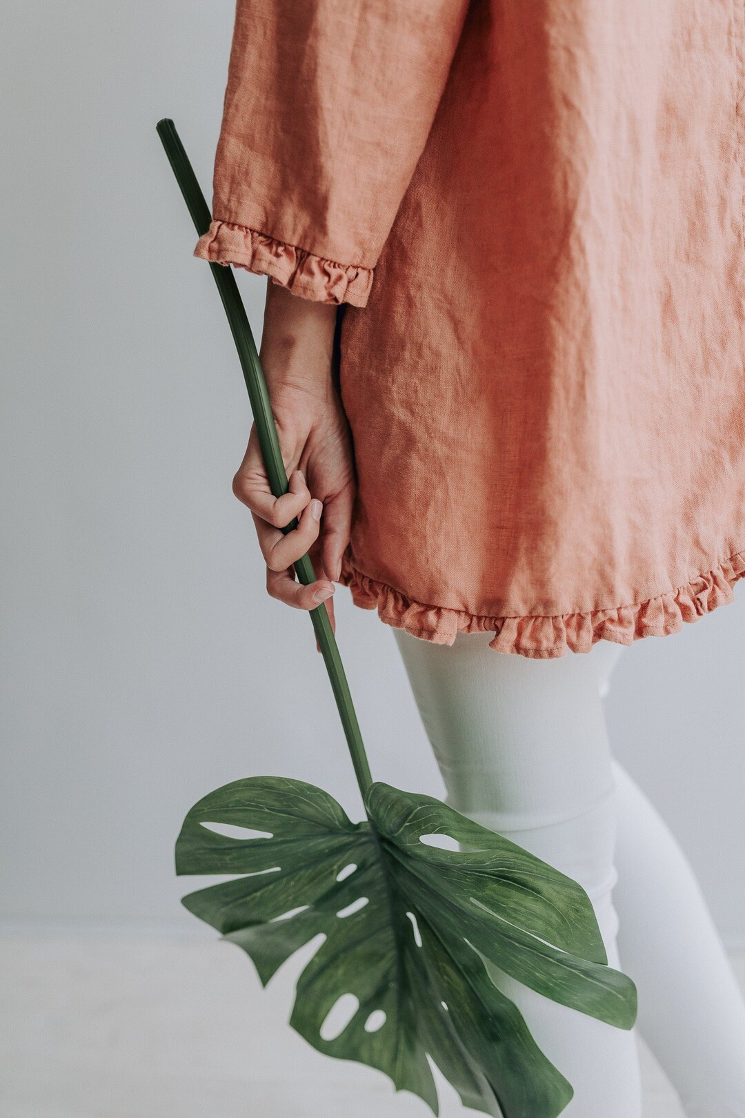Linen Tunic With Ruffles 'shirley', Elegant Linen Tunic Top, Linen ...