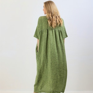 Oversized Linen Dress "rebecca", Plus Size Dress,long Linen Dress ...