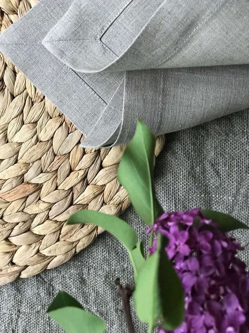 8 Linen Napkins Natural Linen Napkins Set of Eight Cloth - Etsy