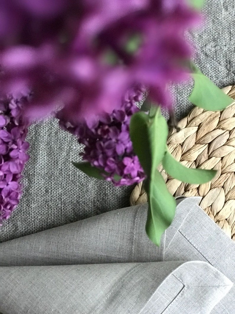 8 Linen Napkins Natural Linen Napkins Set of Eight Cloth - Etsy