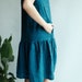 A Line Drop Waist Dress 'julia' From Linen, Drop Waist Linen Dress ...