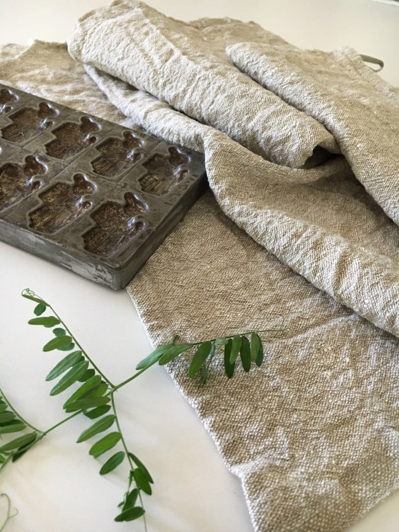 Four Rustic Towels, Set of Four Heavy Duty Linen Towels, Kitchen Towels ...