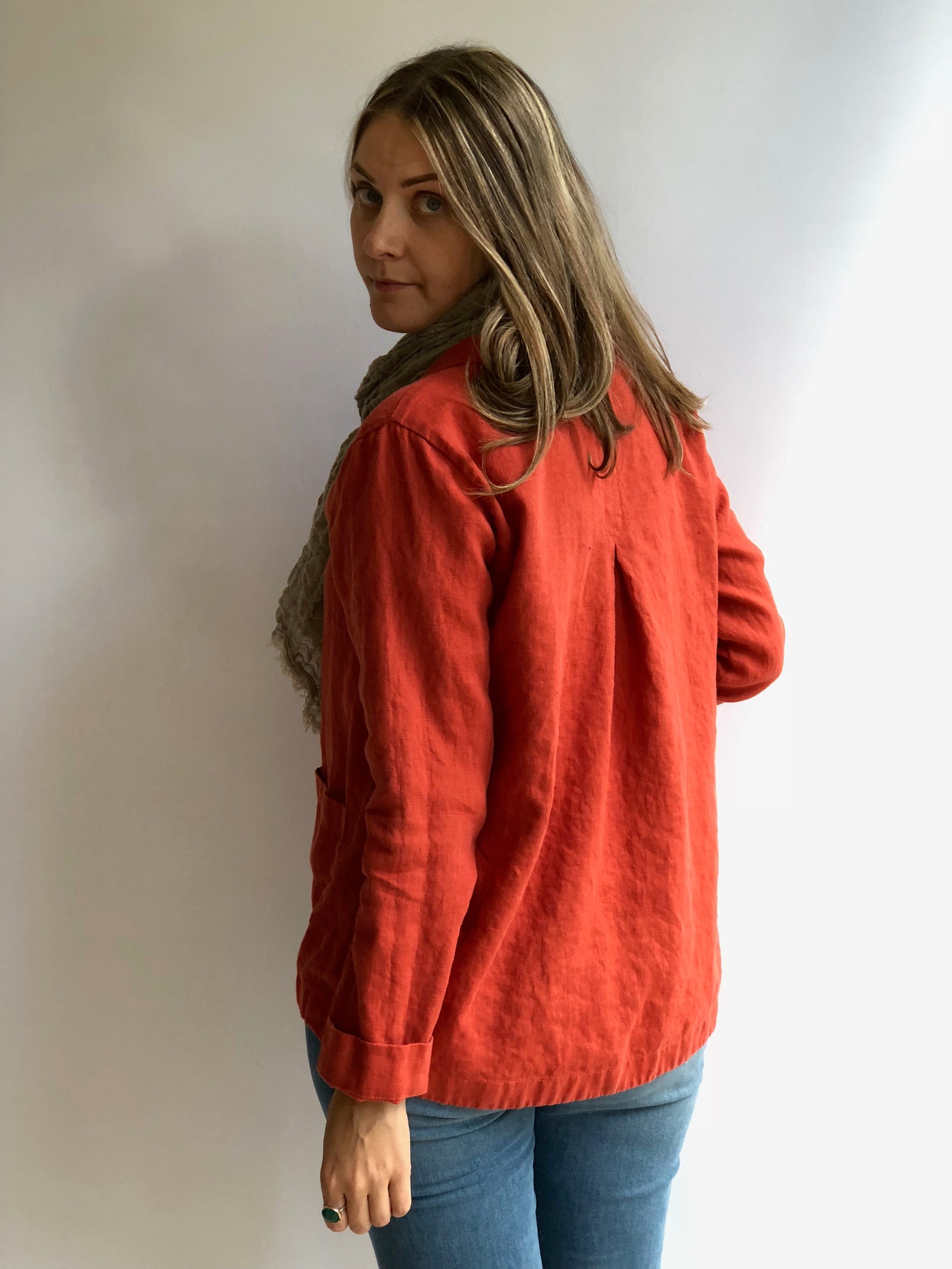 Linen Jacket 'georgia Long' Linen Jacket Women | Etsy