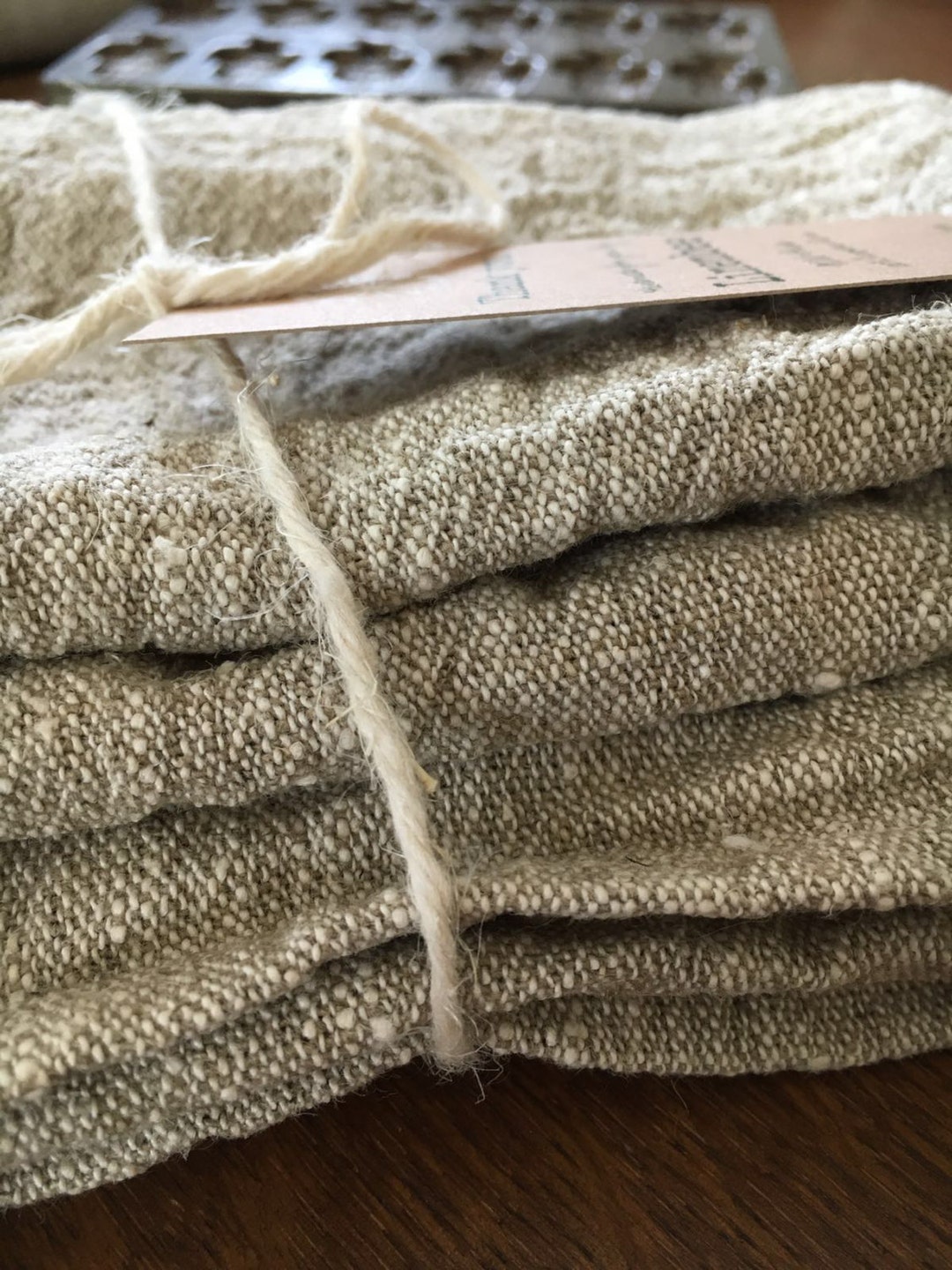 Four Rustic Towels, Set of Four Heavy Duty Linen Towels, Kitchen Towels ...
