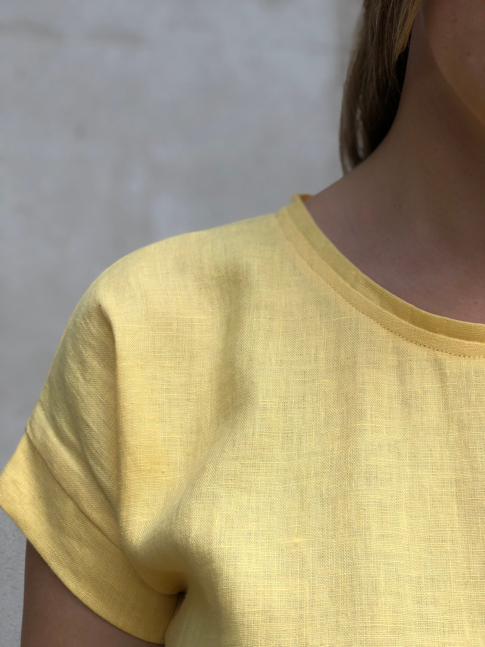 Linen Tunic 'amelia' Yellow Summer Tunic Beach Tunic - Etsy