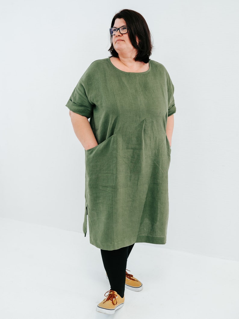 Tunic Linen Dress 'gemma' Tunic Plus Size Tunics for - Etsy