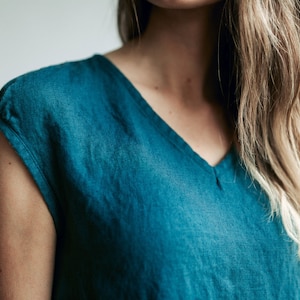 A Line Drop Waist Dress 'julia' From Linen, Drop Waist Linen Dress ...