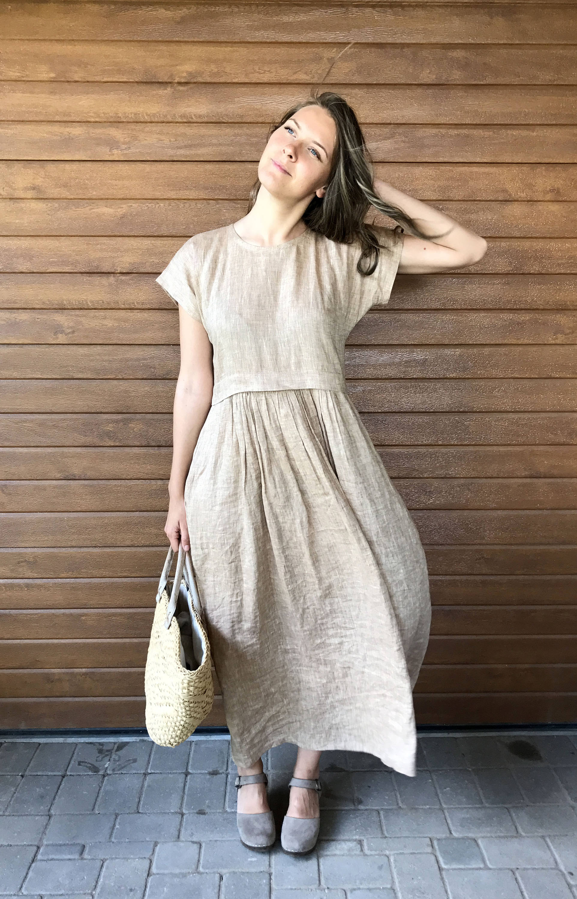 Linen Maxi Dress Long Linen Dress Plus Size Maxi Dress With Sleeves 