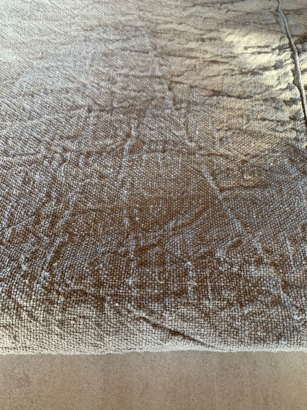 Thick Linen Curtain Panel, Taupe Natural Curtains, Curtains, Linen ...