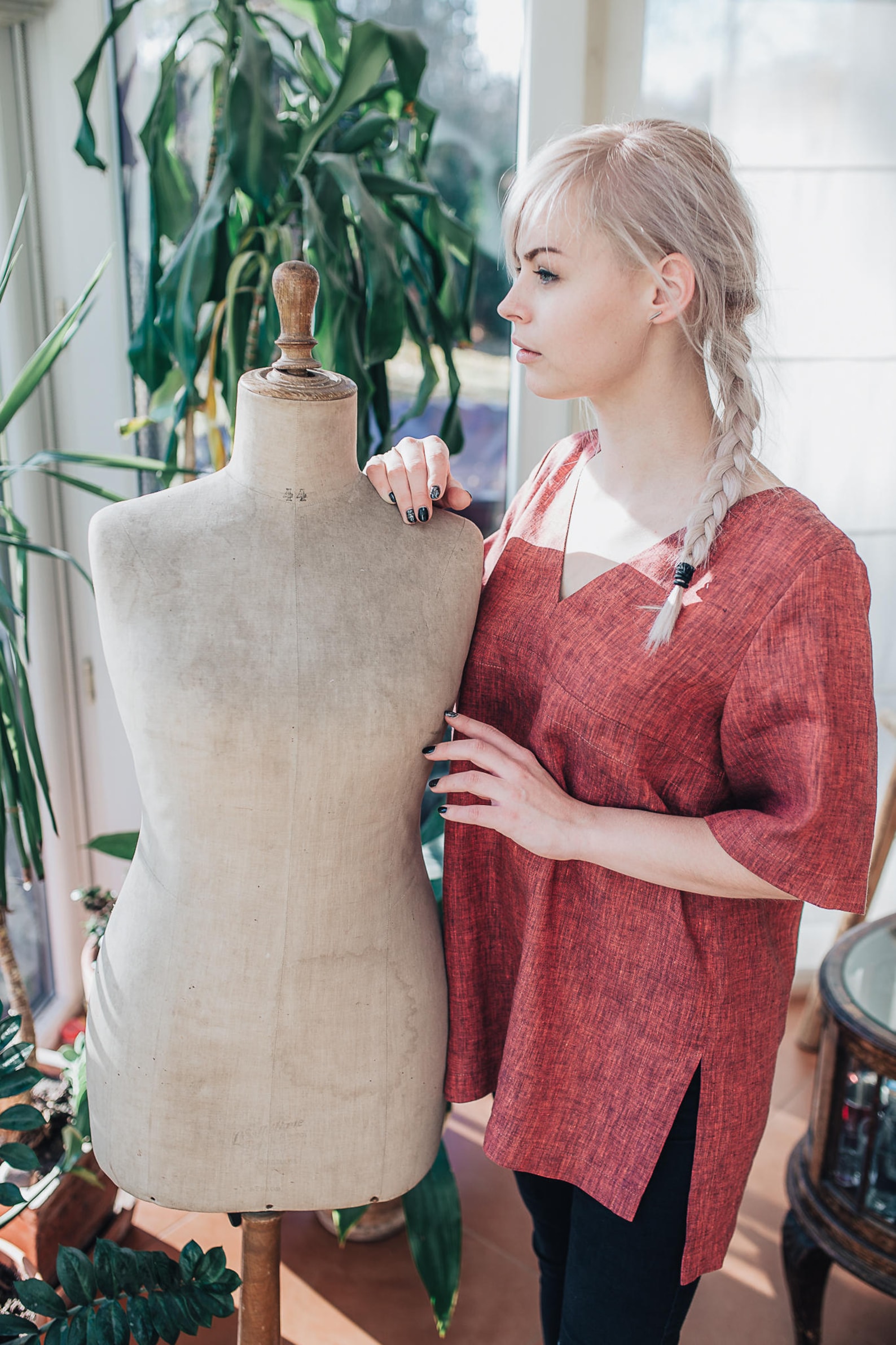 Linen Tunic Top, Plus Size Tunic, Linen Tunic for Women, Linen Tunic ...