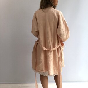 Linen Robe, Soft Kimono Robe, Robe Coverup, Robe for Bride, Linen Bath ...