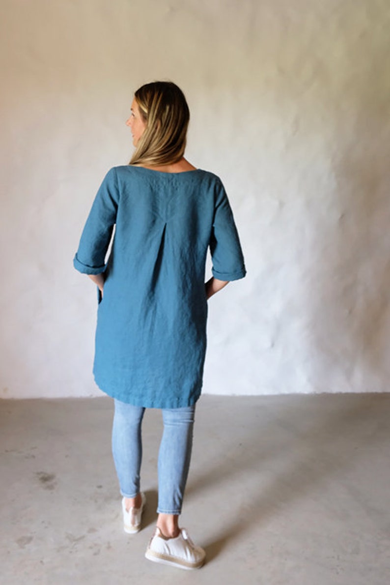 Elegant Linen Tunic Linen Tunic Dress Plus Size Tunic Plus - Etsy