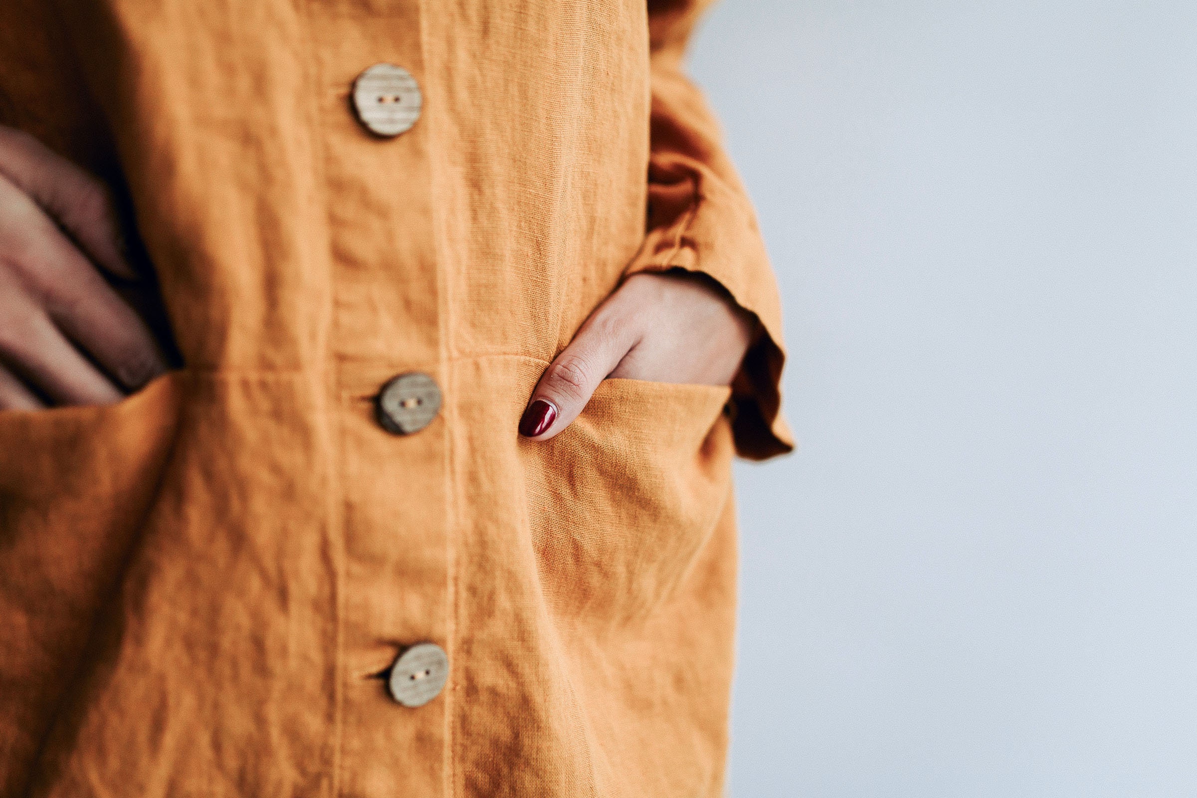 Linen Smock Jacket 'kim Long' Linen Jacket Long - Etsy