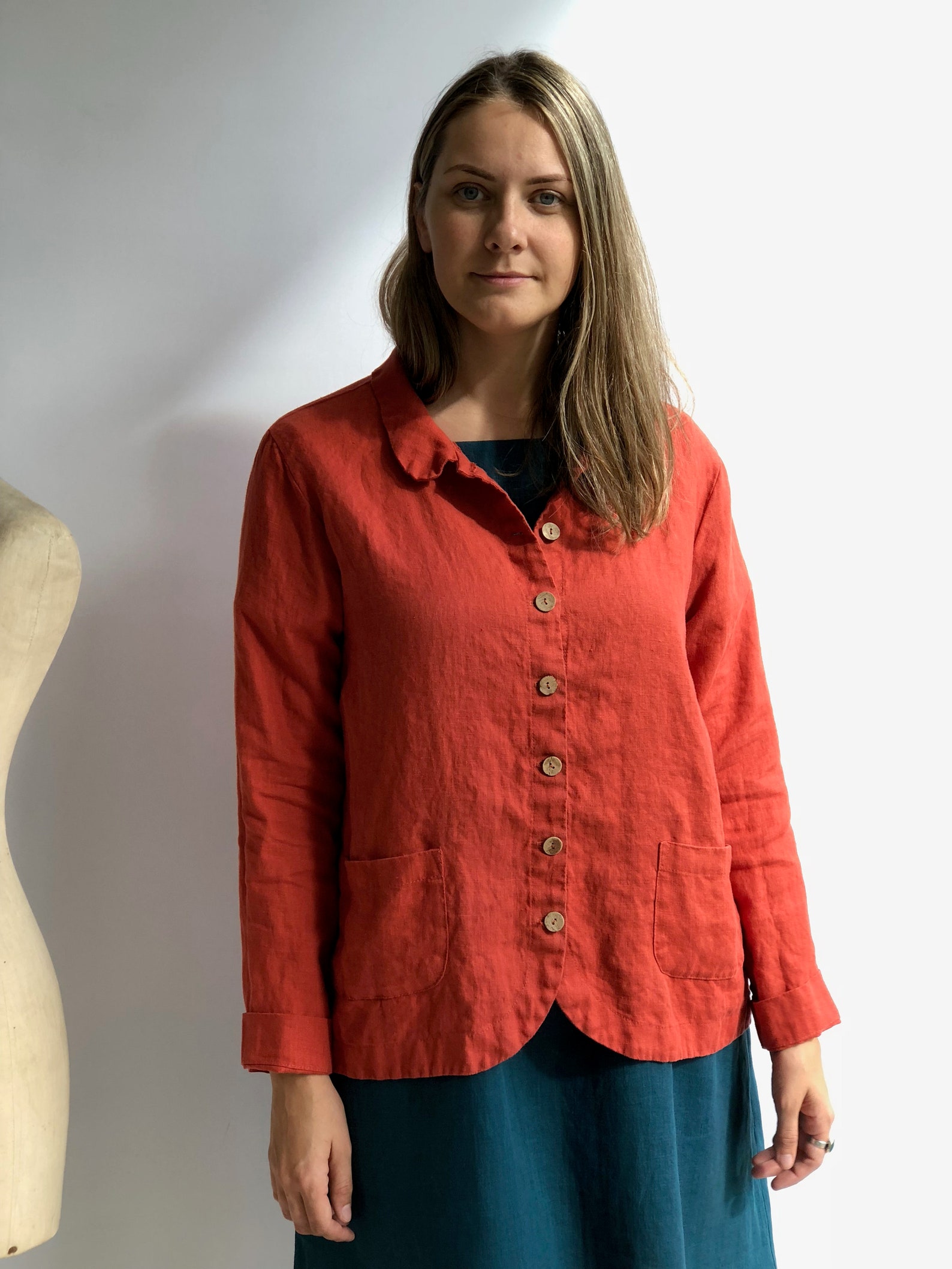 Linen Jacket 'georgia Long' Linen Jacket Women | Etsy