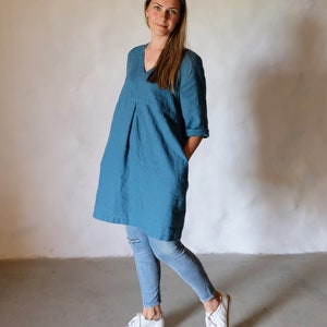 Linenbees Linen Tunic 'yvette', Plus Size Linen Tunic, Loose Linen ...