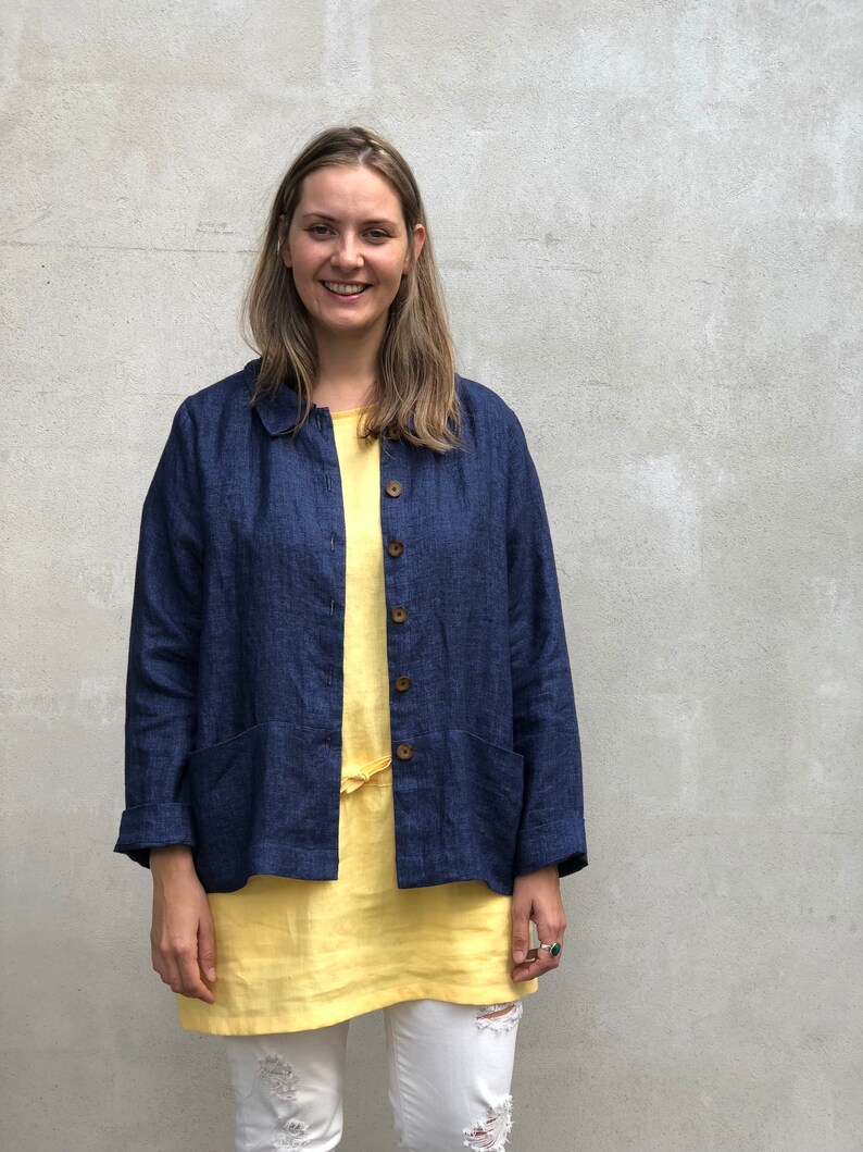 Linen Tunic 'amelia' Yellow Summer Tunic Beach Tunic - Etsy