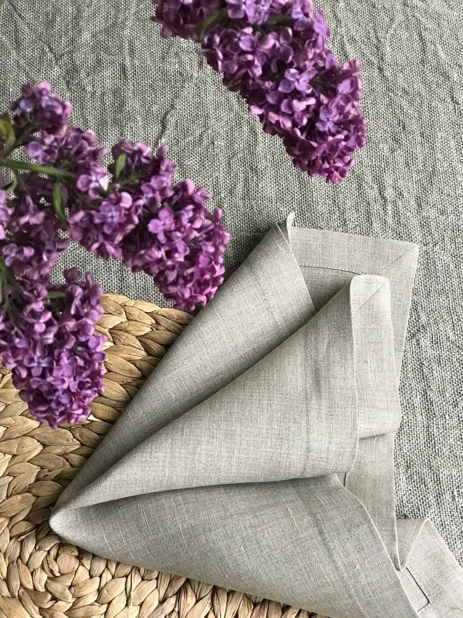 8 Linen Napkins Natural Linen Napkins Set of Eight Cloth - Etsy