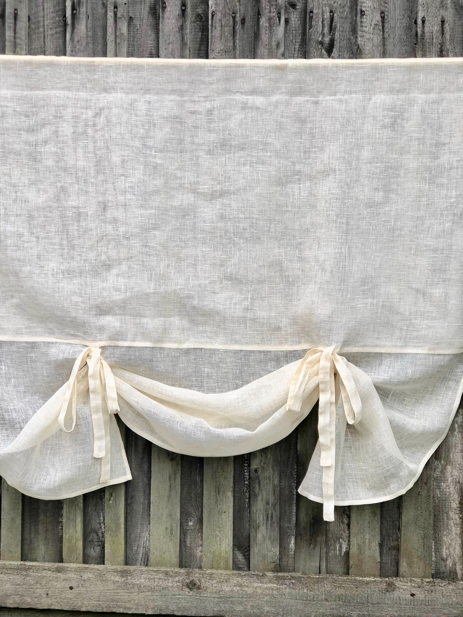 Gauze Linen Blind, Window Curtains, off White Sheer Curtains, Linen ...