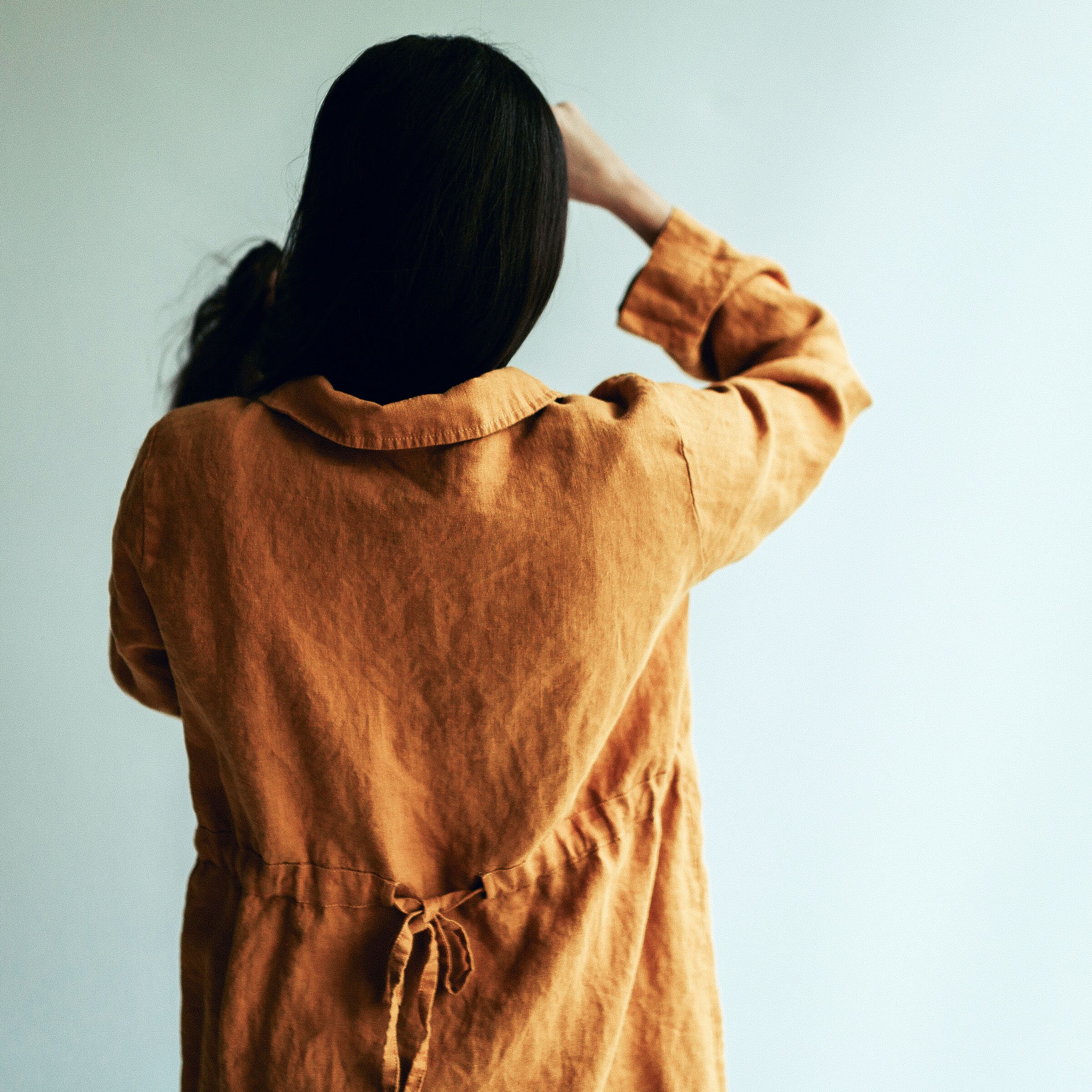 Linen Smock Jacket 'kim - Long' Linen Jacket, Long Linen Duster, Womens ...