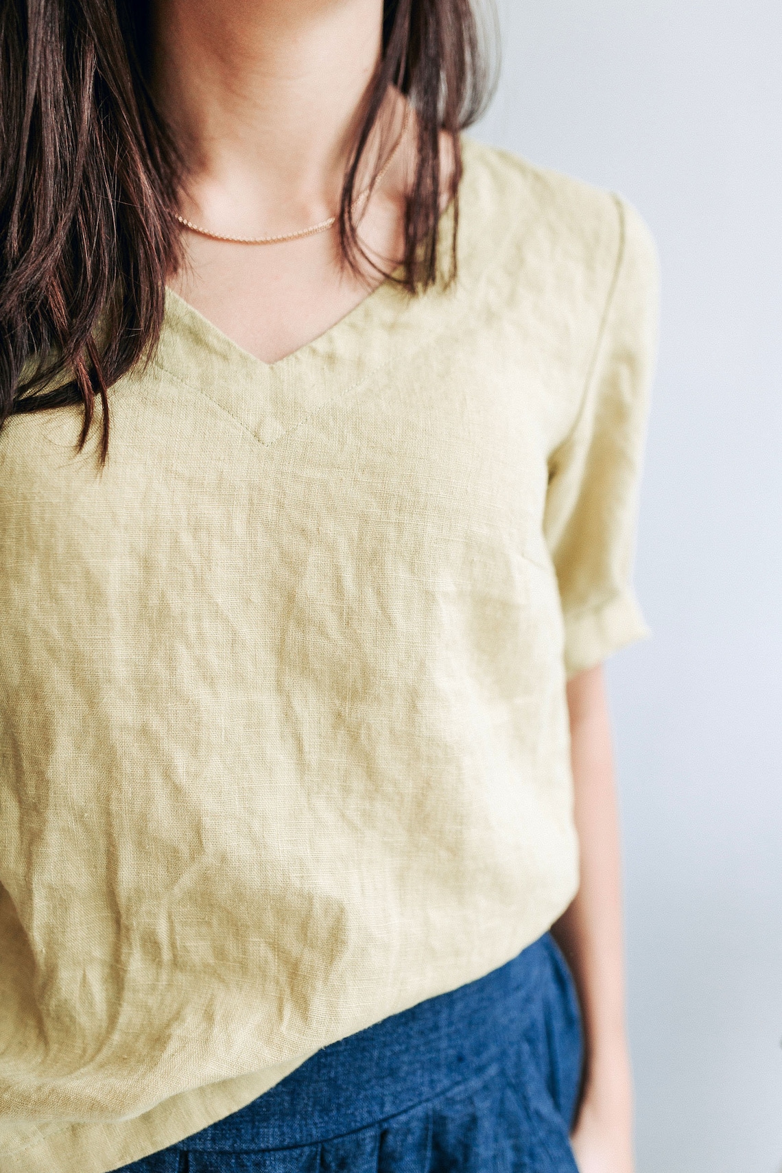 Linen Tops for Women Linen T-shirt Linen Top for Women V - Etsy Australia