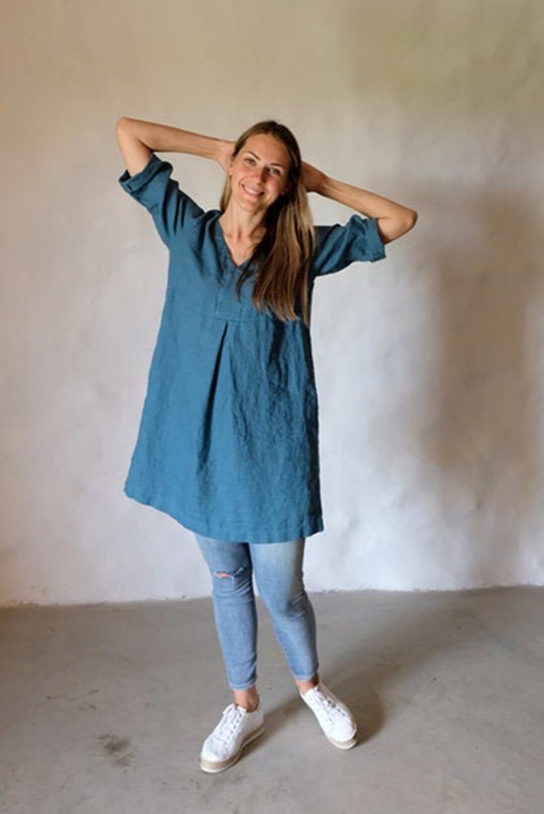 Linenbees Linen Tunic 'yvette', Plus Size Linen Tunic, Loose Linen ...