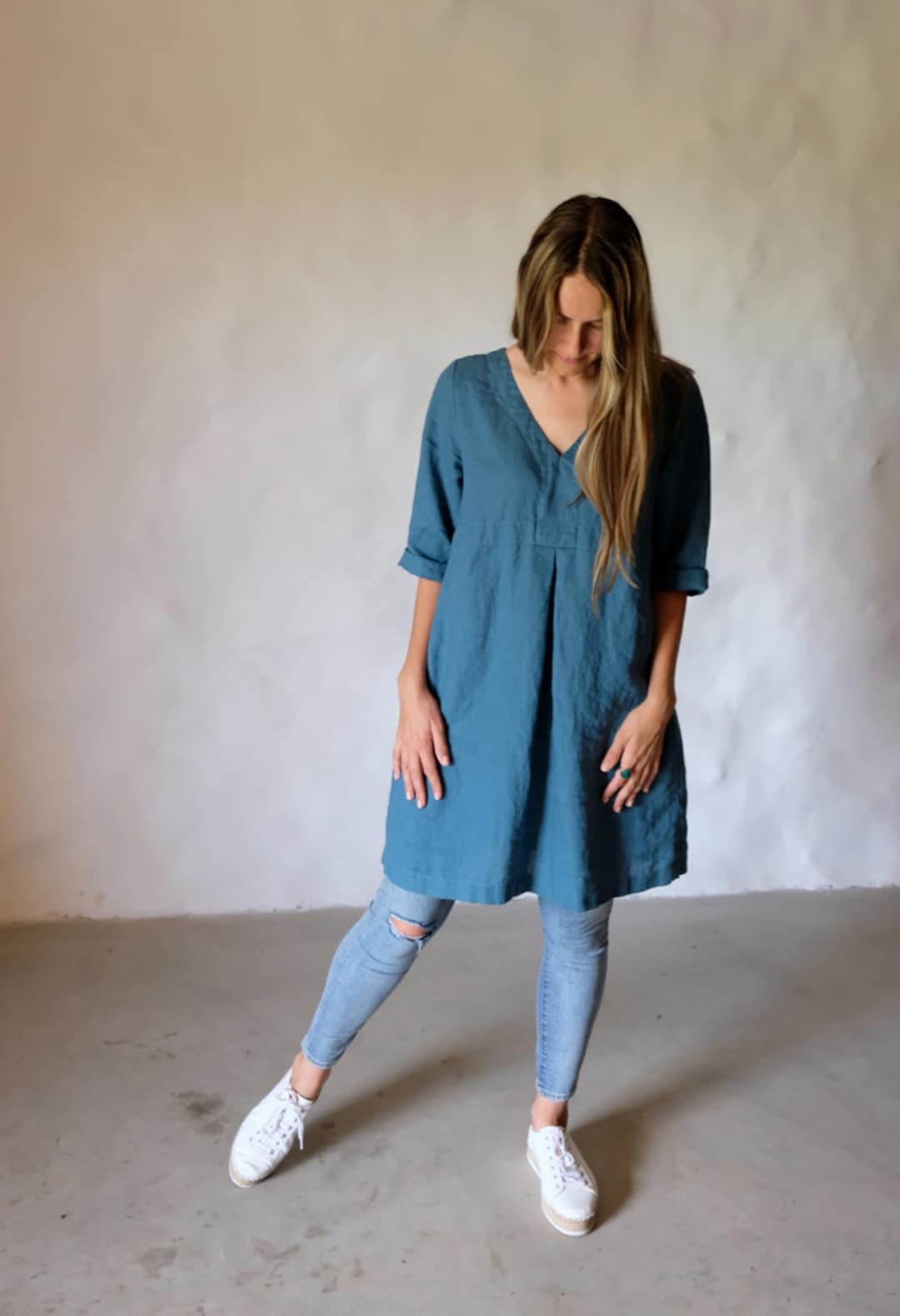 Linenbees Linen Tunic 'yvette', Plus Size Linen Tunic, Loose Linen ...