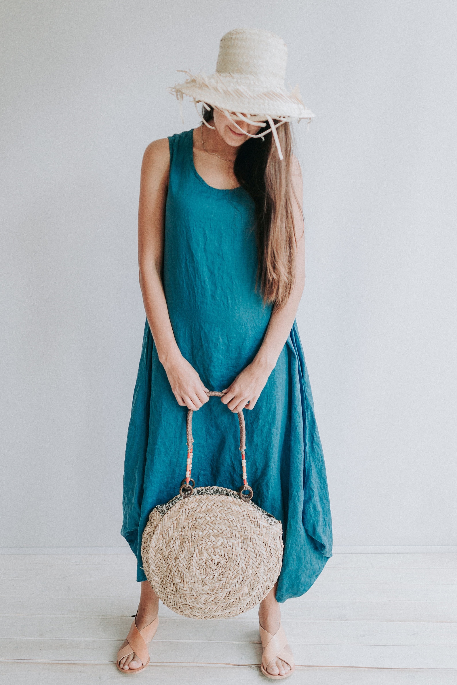 Linen Dress "anna" Linen Dress Plus Size Dress Pockets Linen Dresses ...